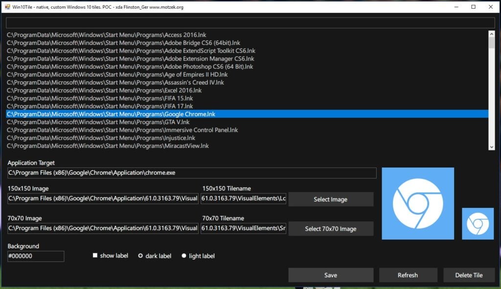 MyTile Lets You Create Windows 10 Custom Tiles - Technastic