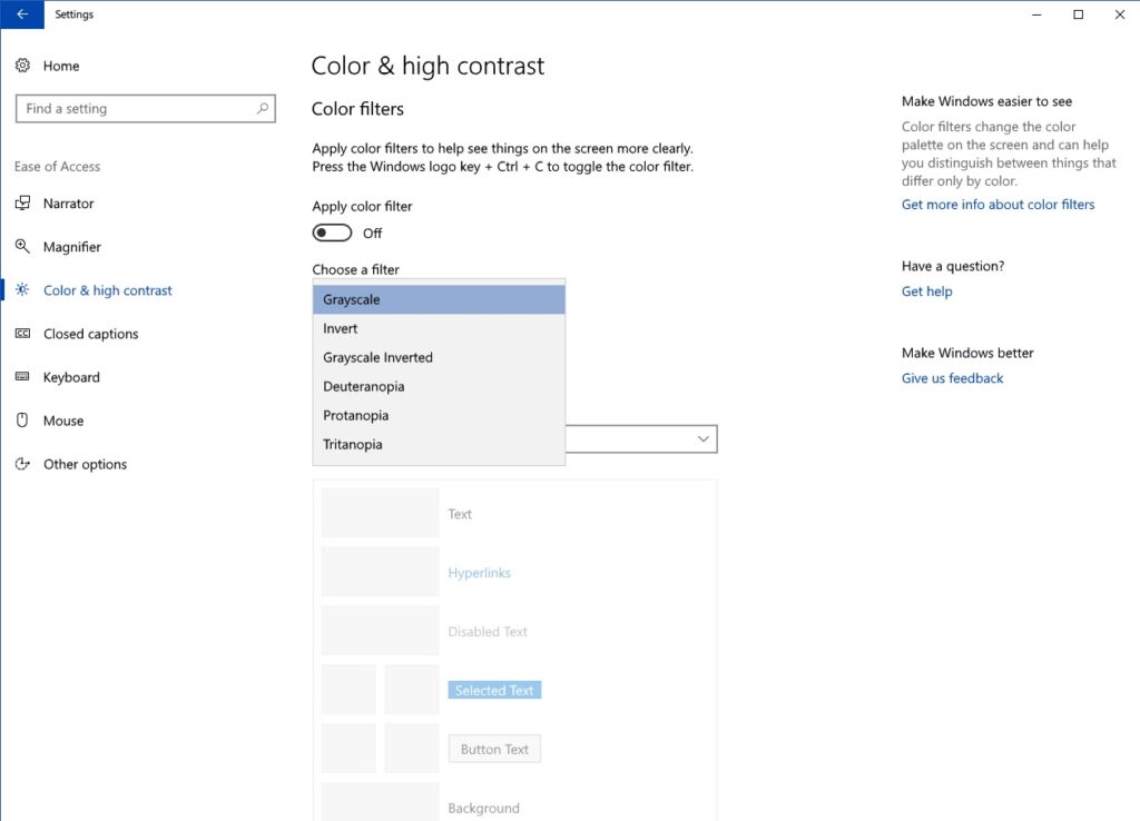 How To Use Color Filter In Windows 10 Screen Technastic