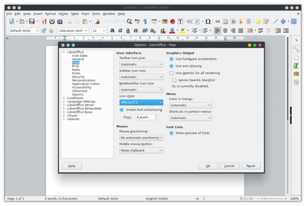 Install Microsoft Office Theme on LibreOffice 6 and Lower - Technastic