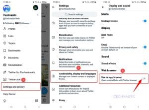 How to Disable Twitter and Facebook in-App Browser - Technastic