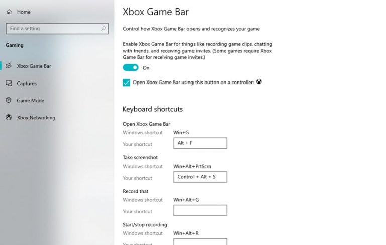 How to Set Custom Keyboard Shortcuts for Xbox Game Bar on Windows 10 ...