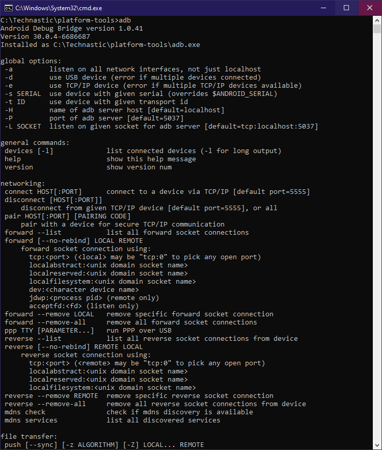 ADB Commands List ADB Command Sheet PDF