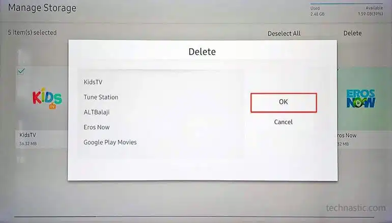 How to Delete Apps on Samsung Smart TV (All Models) - Technastic