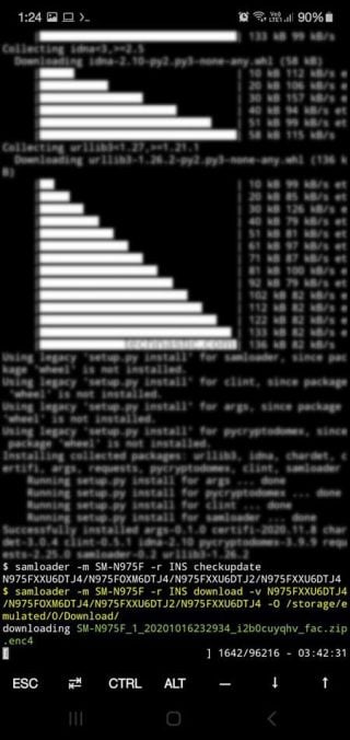 Download Samsung Firmware Using Samloader on Android