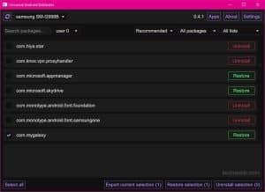 How to Use Universal Android Debloater to Uninstall System Apps