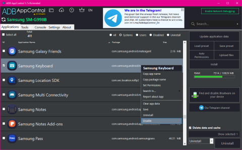 ADB AppControl - Debloat and Control Android Device Remotely