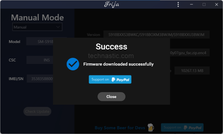 Latest Frija v2.0.23364 - Samsung Firmware Download Tool