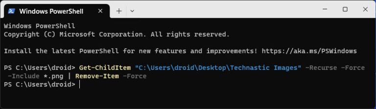 How to Delete Files and Folders Using PowerShell - Technastic