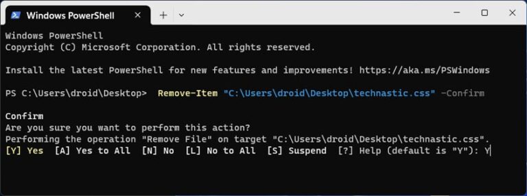 How to Delete Files and Folders Using PowerShell - Technastic