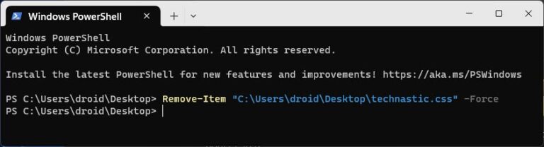 How to Delete Files and Folders Using PowerShell - Technastic