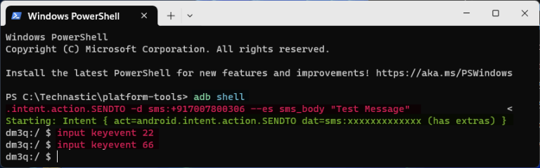 How to Make Calls and Send Text via ADB Commands - Technastic