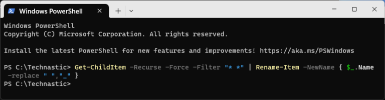 How to Rename Single or Multiple Files with PowerShell - Technastic