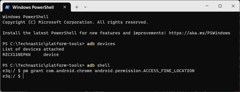How to Grant and Revoke Android Permissions via ADB - Technastic