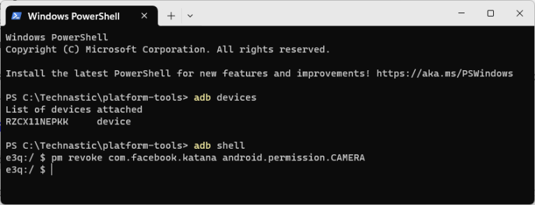 How to Grant and Revoke Android Permissions via ADB - Technastic